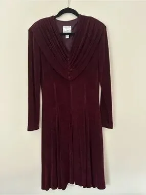 Joseph Ribkoff | Dresses | Vintage Vampy Gothic 9s Joseph Ribkoff Wine ...